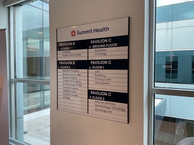 Summit Health Directs Patients with Hospital Directory Signs for ...